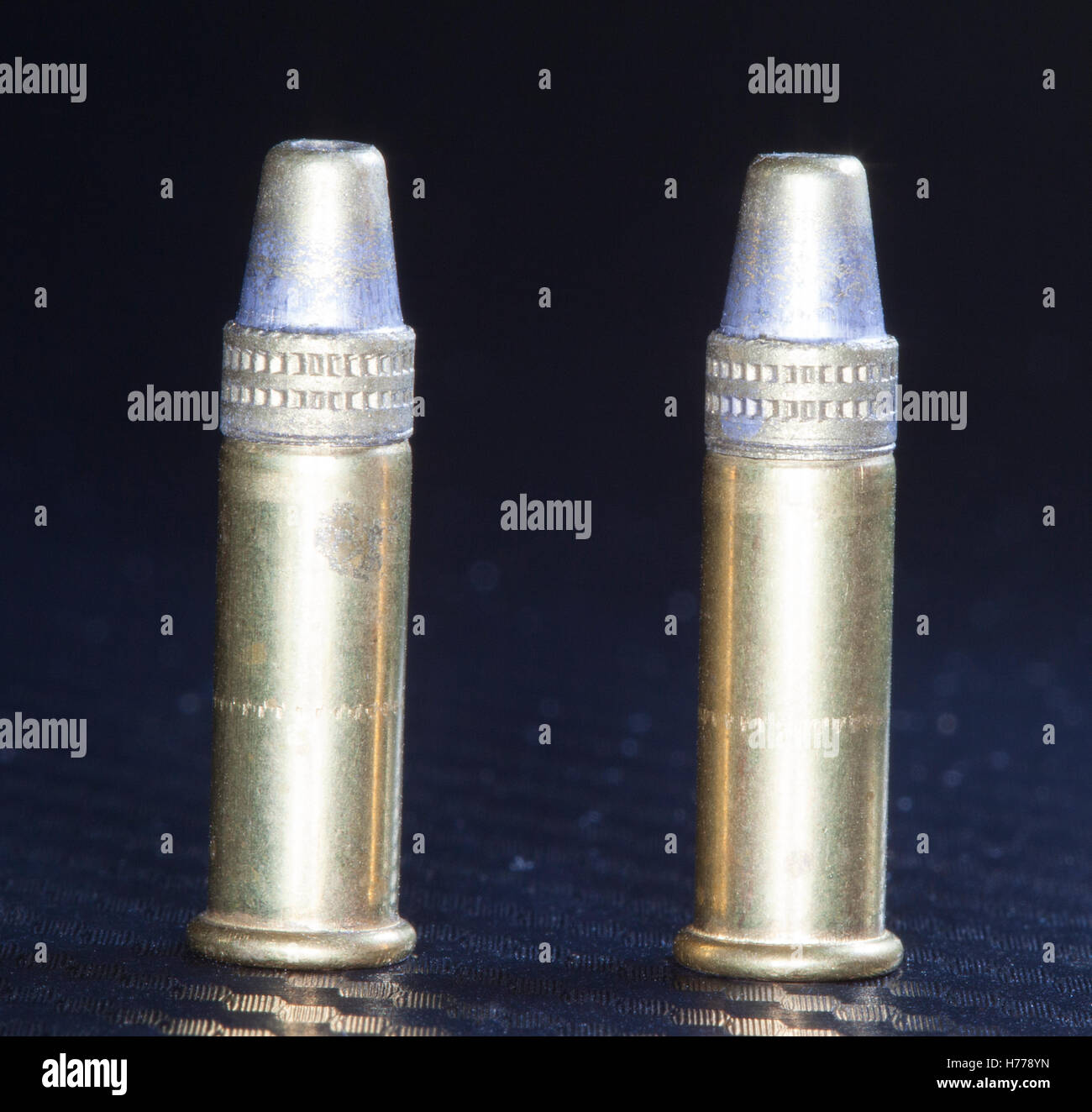 Rim fire ammunition designed to be used in a twenty two caliber gun ...