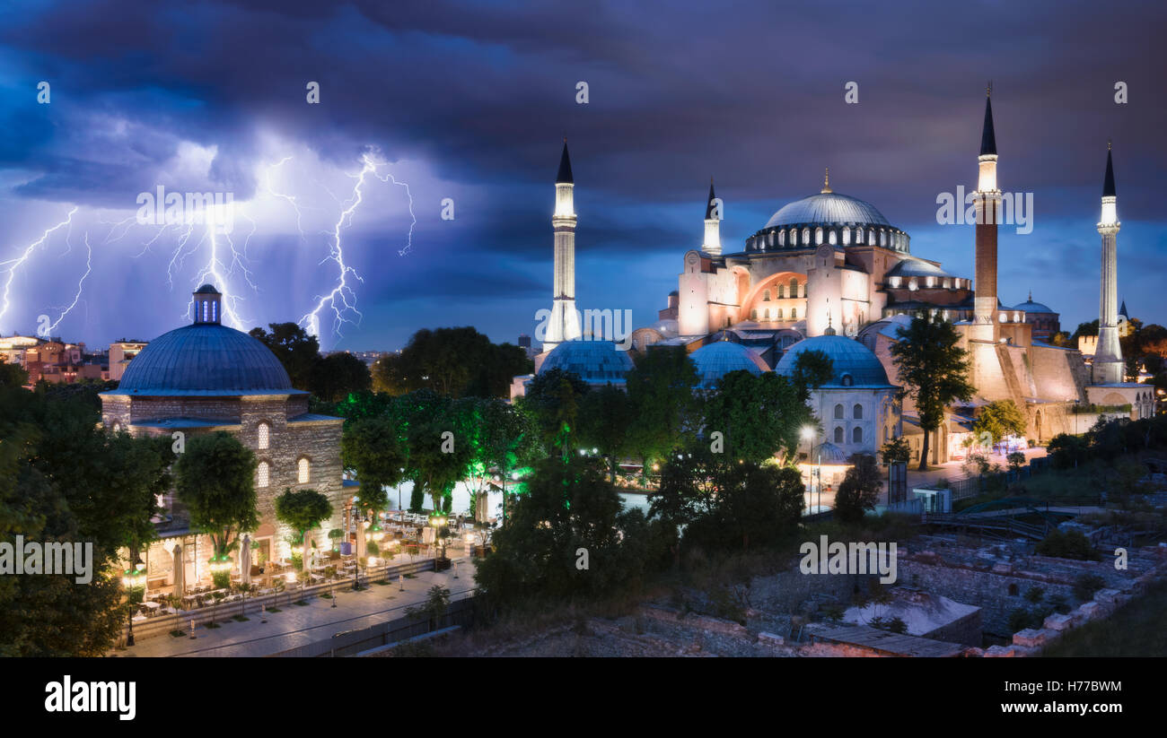Lightning over Istanbul Stock Photo - Alamy