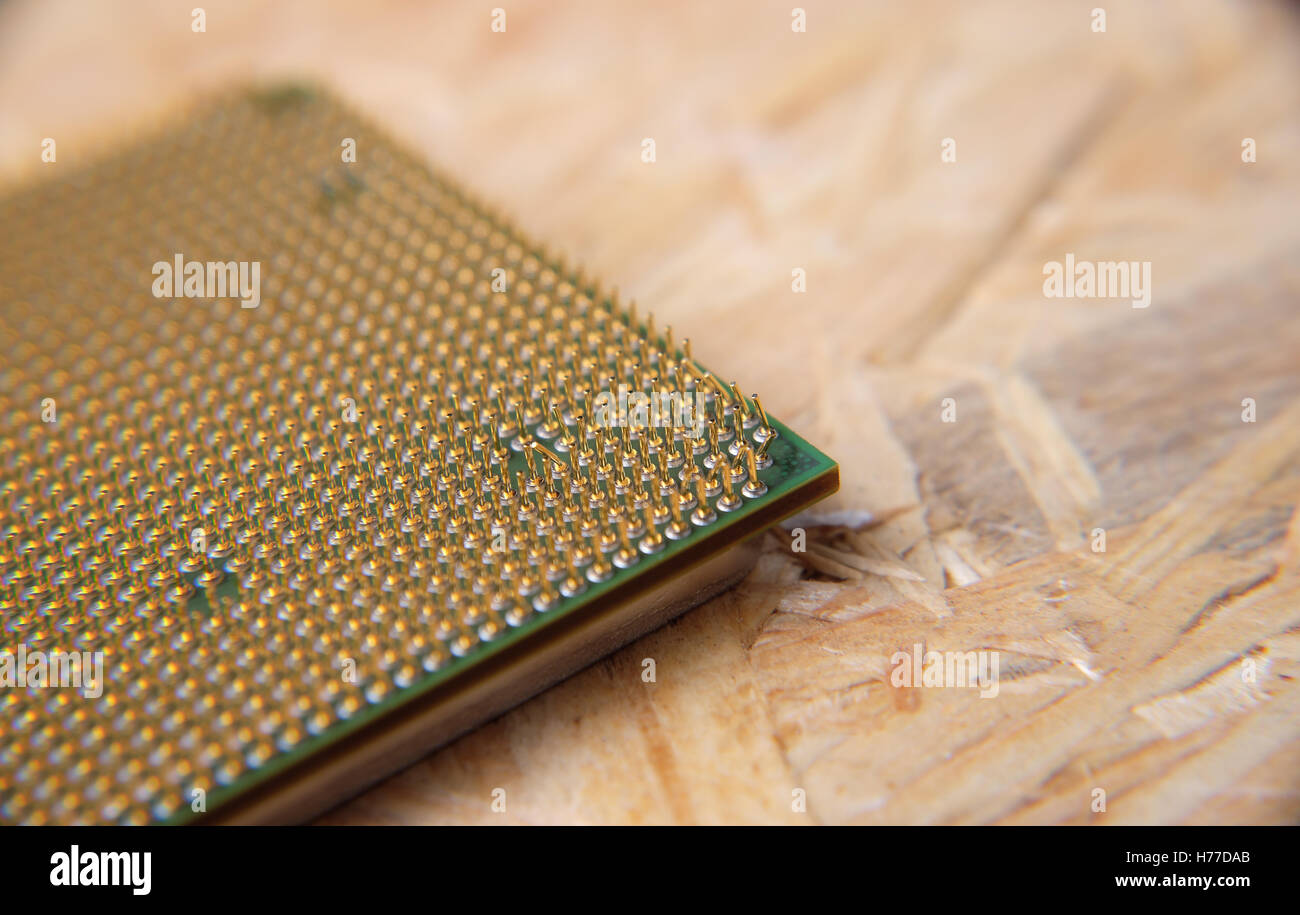 Macro shot of damaged central processing unit CPU Stock Photo - Alamy