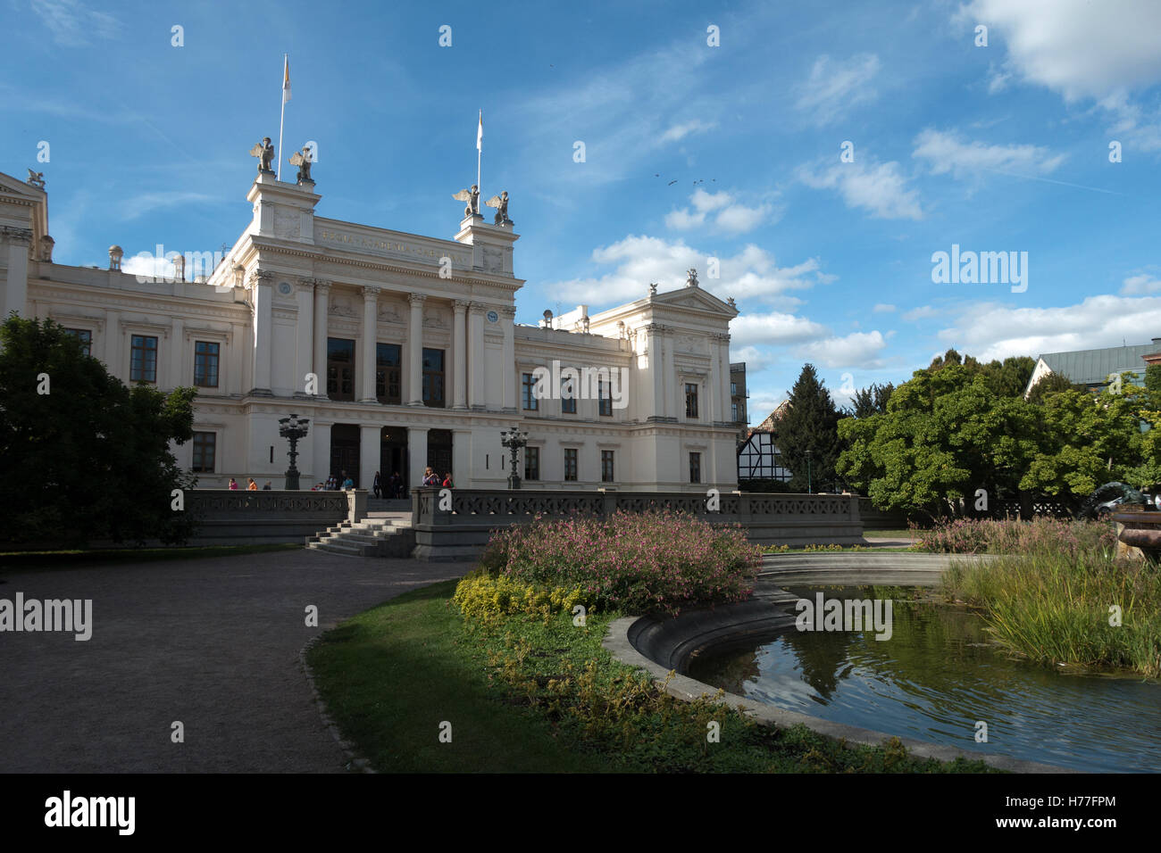 A view of the Lund University Main University Building , Lund, Sweden ...
