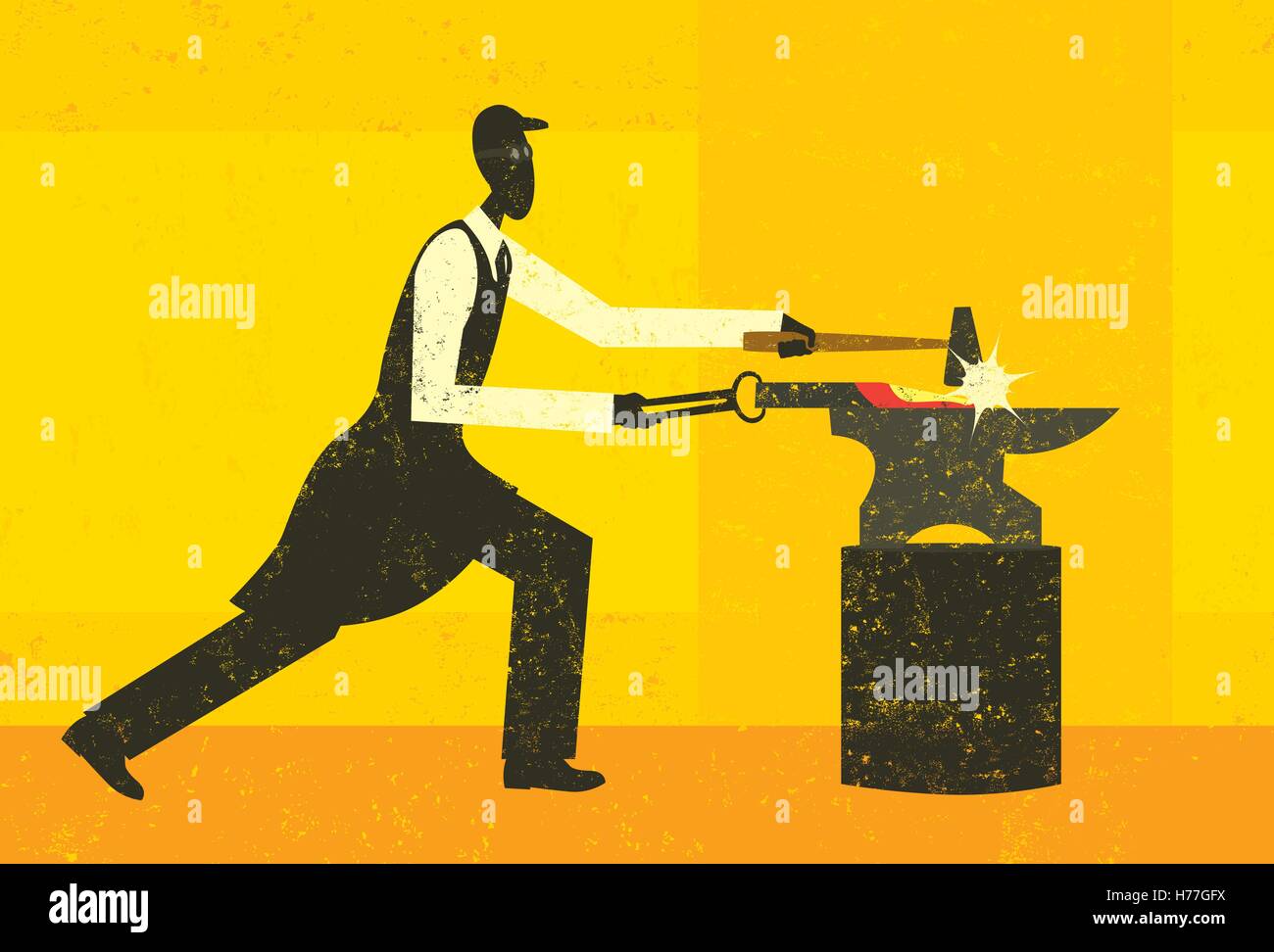 Blacksmith man Stock Vector Images - Alamy