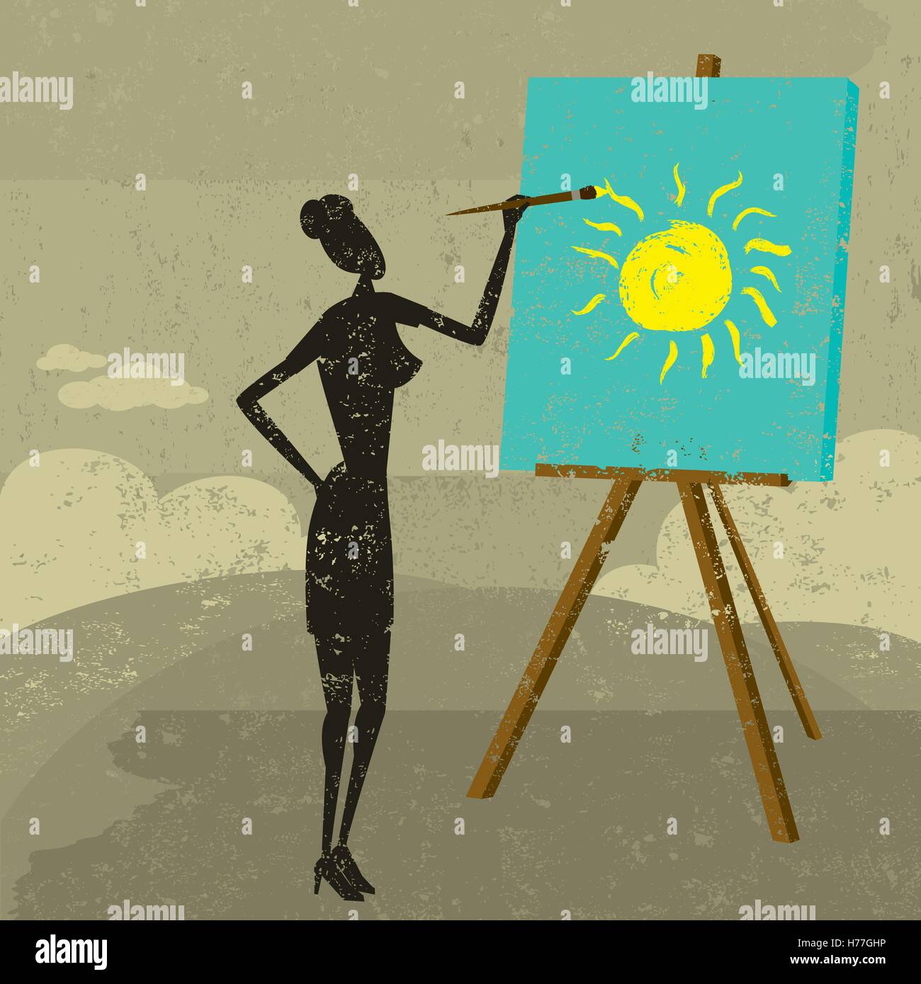Cartoon future space woman Stock Vector Images - Alamy