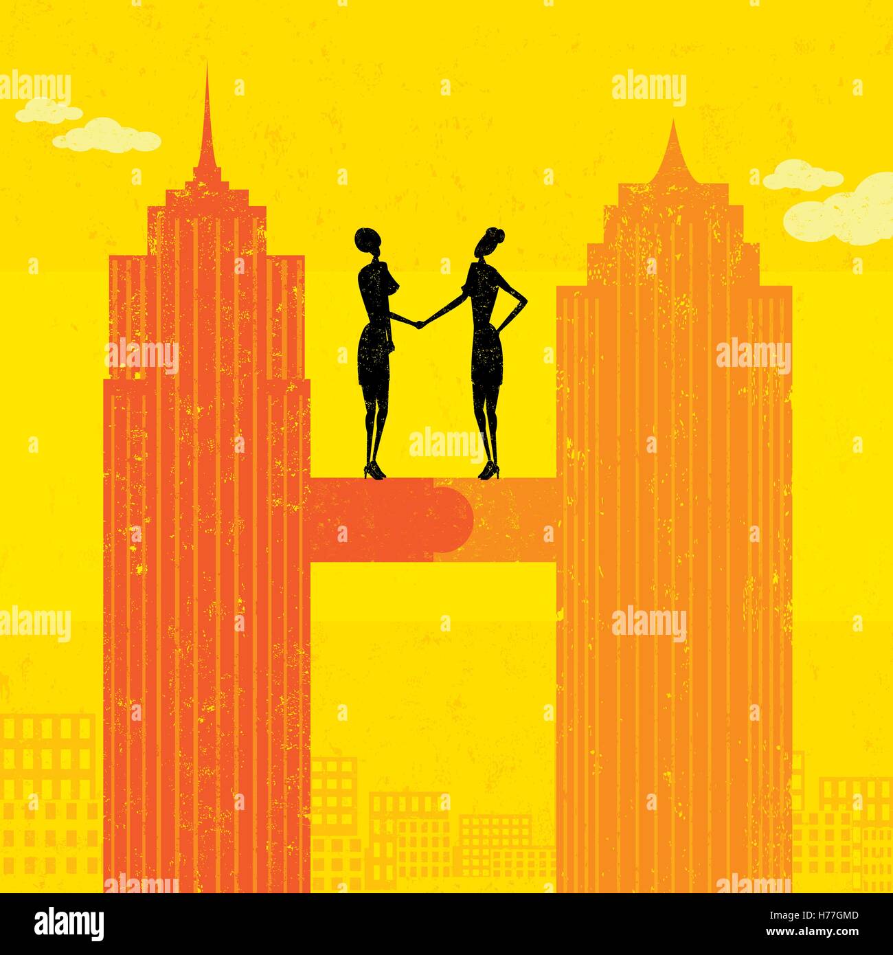 Business Merger Two businesswomen shaking hands after merging their ...