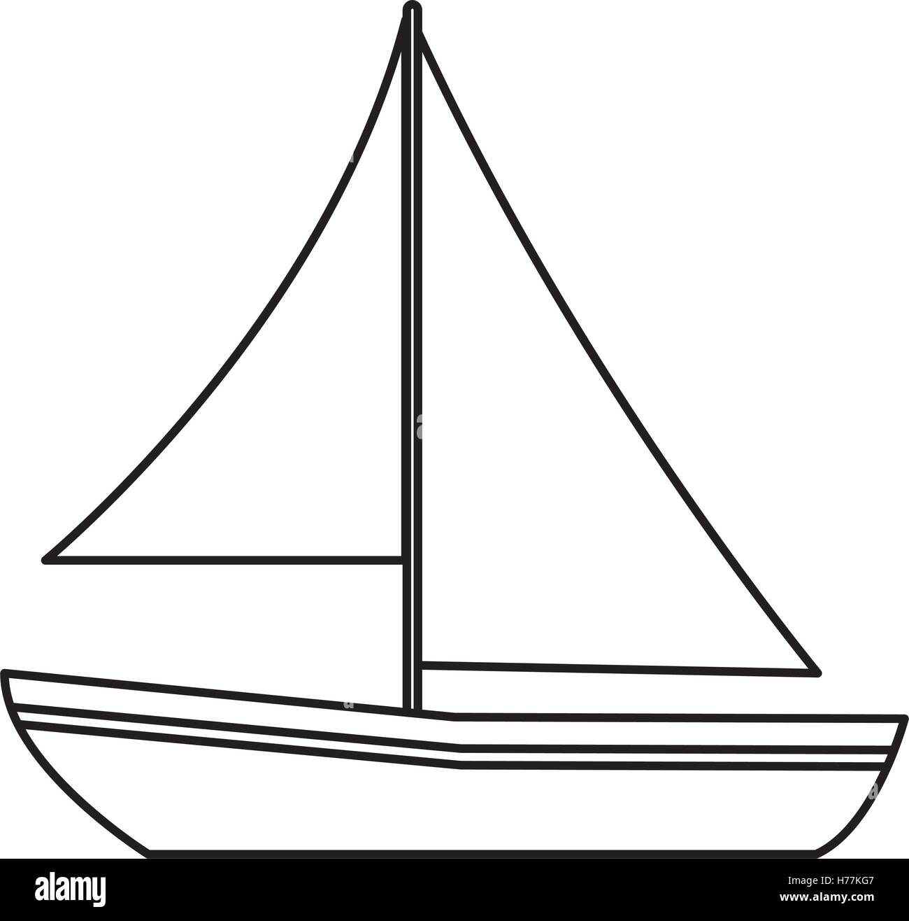 Isolated sailboat design Stock Vector Image & Art - Alamy