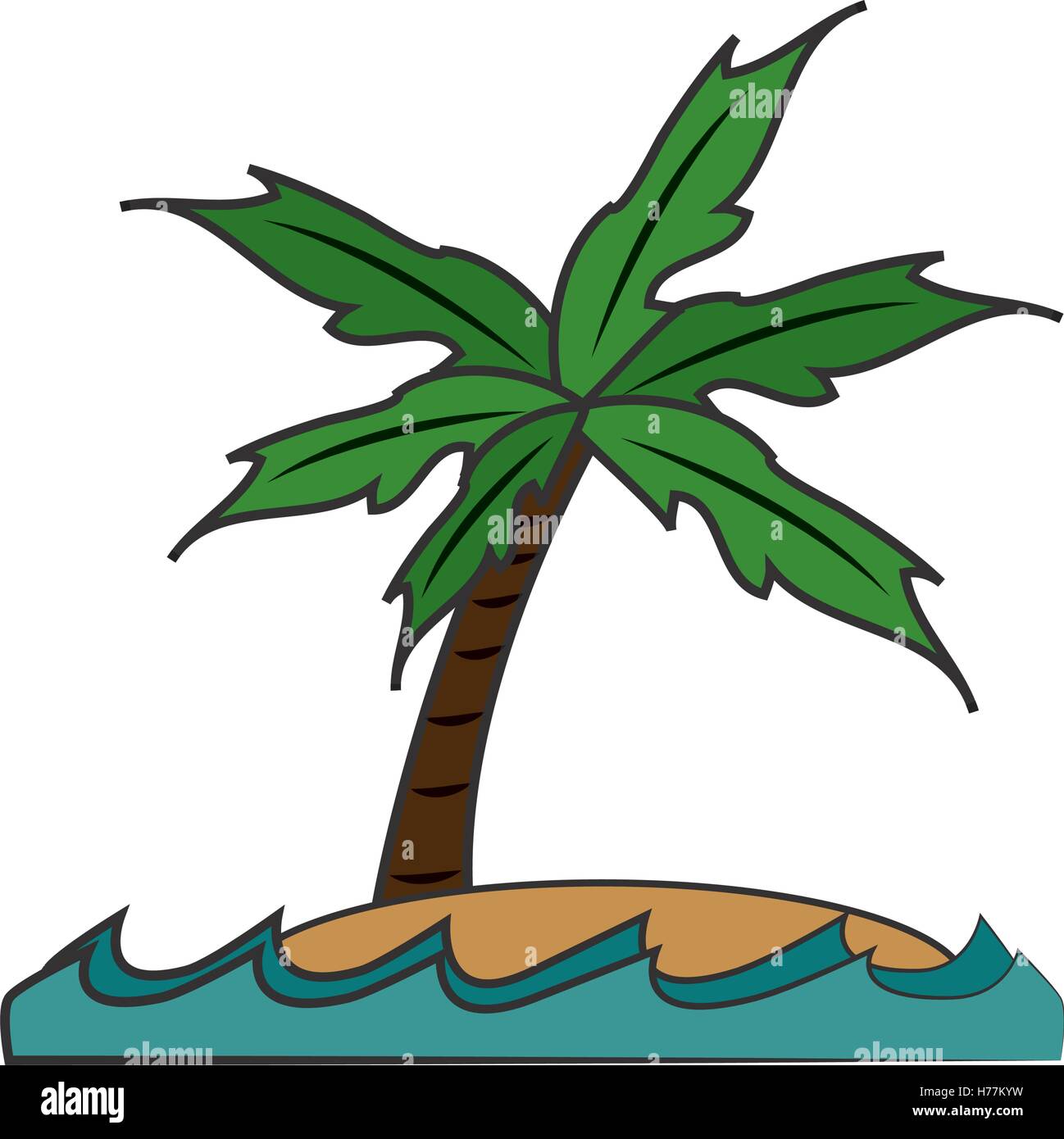 Isolated palm tree design Stock Vector Image & Art - Alamy