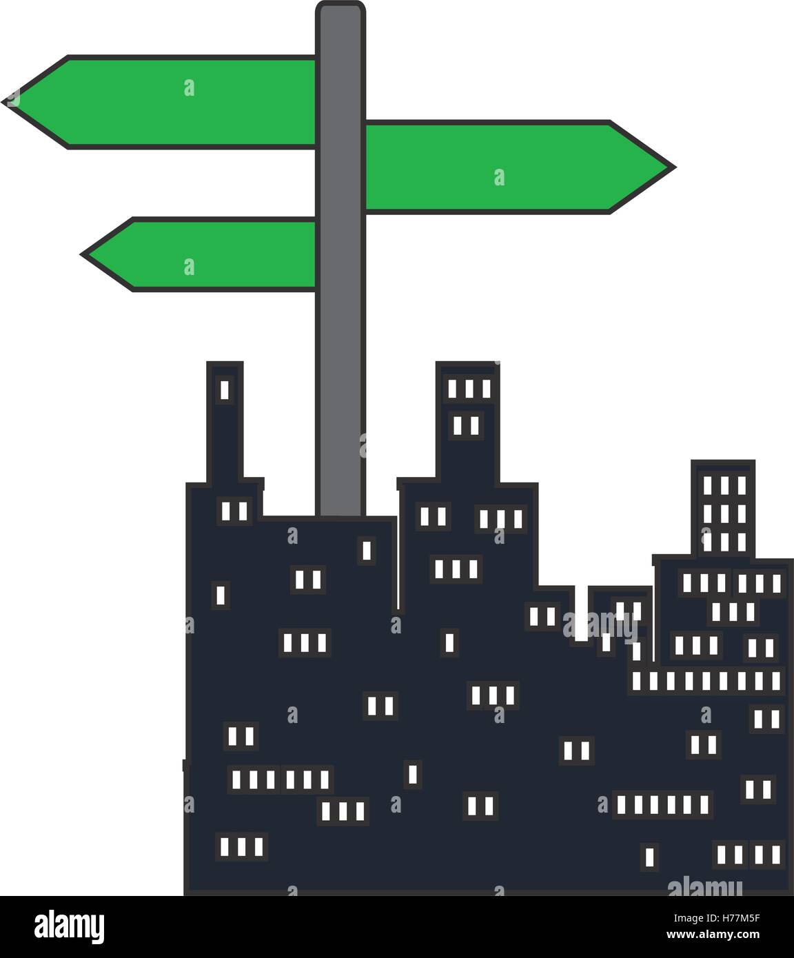 Road sign and buildings design Stock Vector Image & Art - Alamy