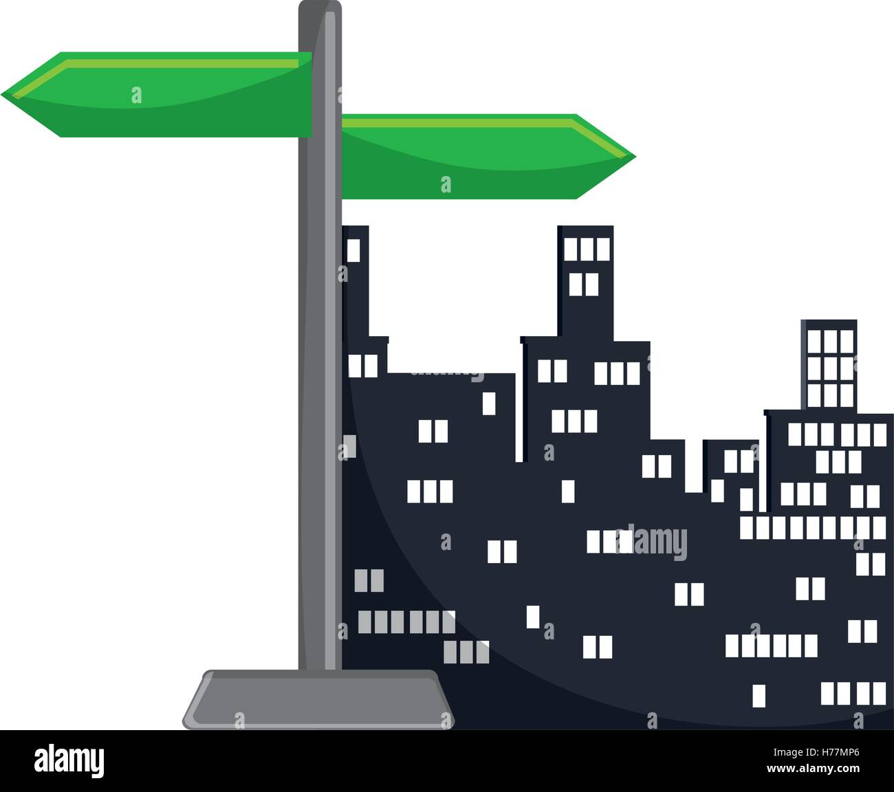Road sign and buildings design Stock Vector Image & Art - Alamy
