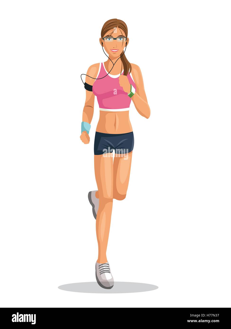 Girl cartoon and wearable technology design Stock Vector Image & Art ...