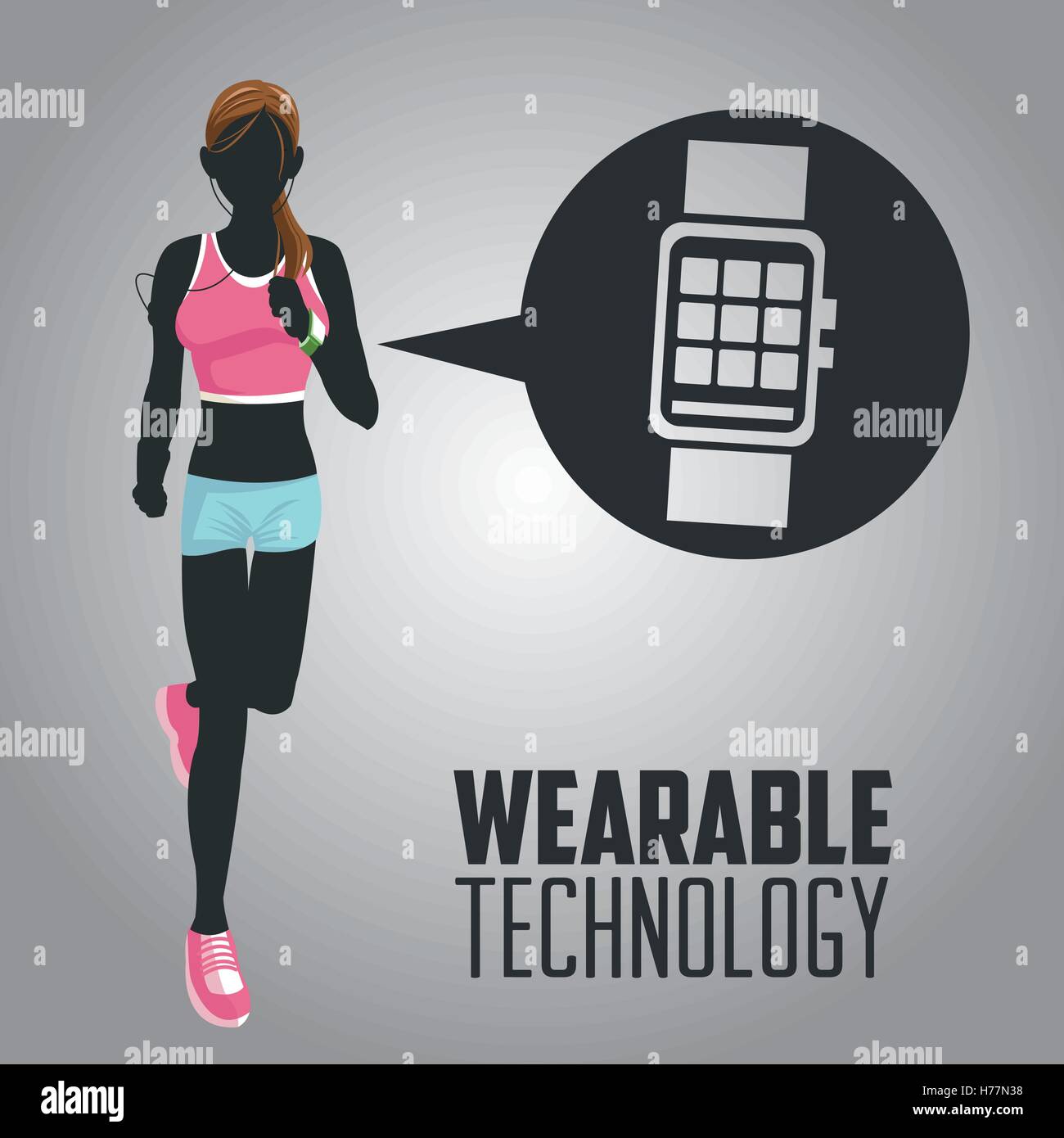 Girl cartoon and wearable technology design Stock Vector Image & Art ...