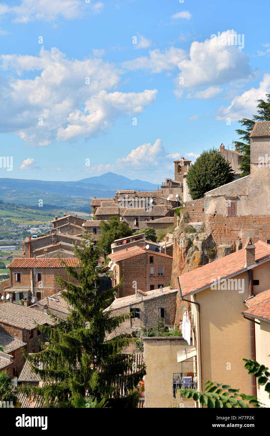 View of Orvieto medieval historic center with countryside Stock Photo ...