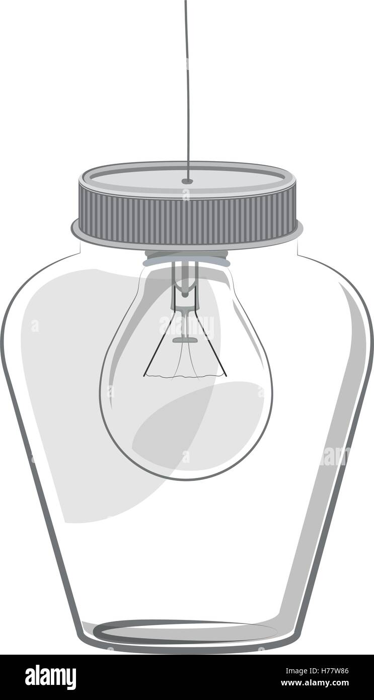 Light inside glass jar Stock Vector Images - Alamy