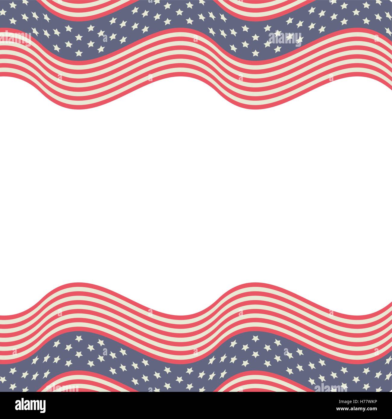 frame with usa flag over white background. vector illustration Stock ...