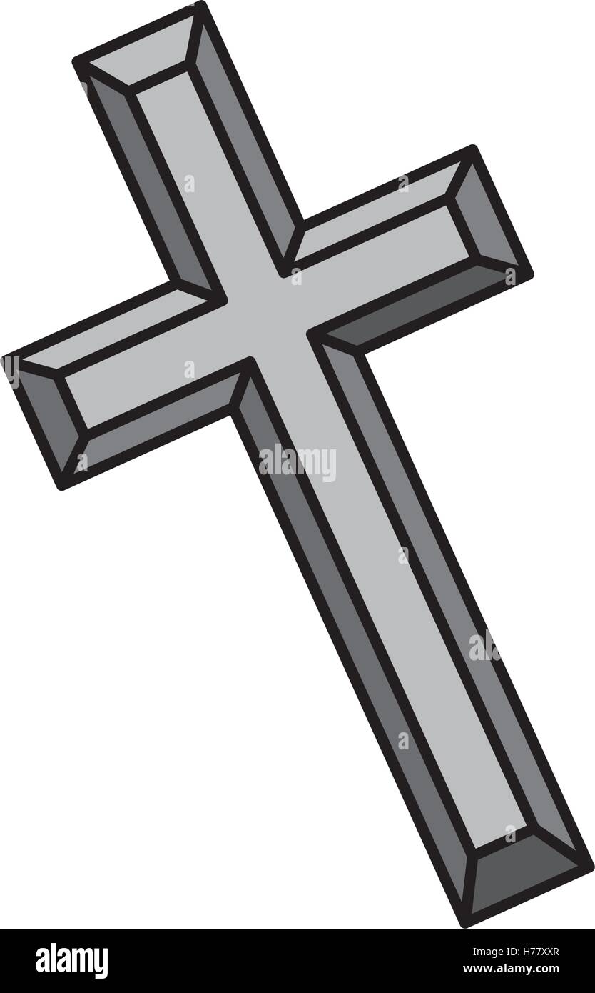 religious cross icon over white background. catholic and christian ...