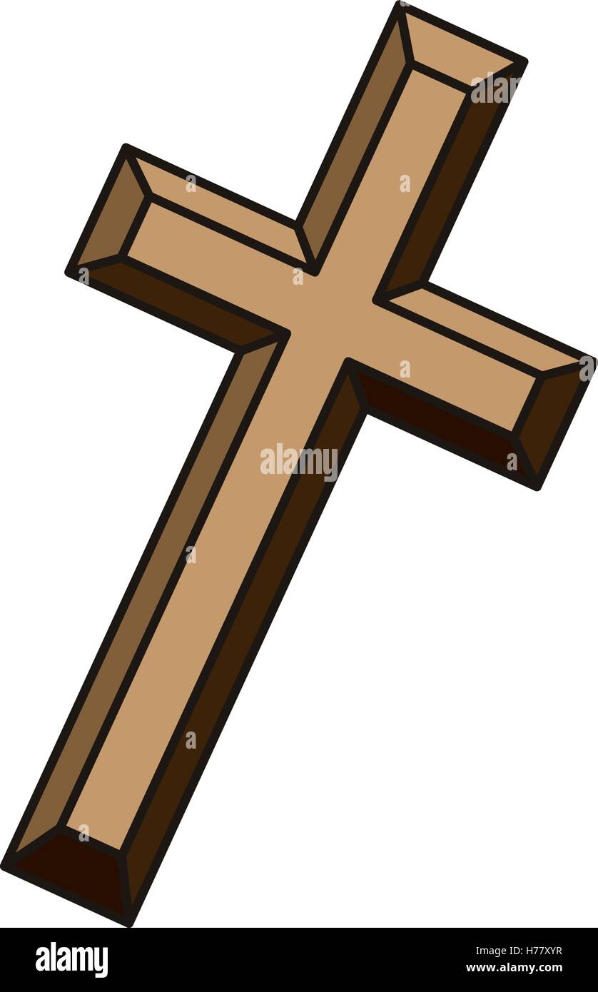 religious cross icon over white background. catholic and christian ...