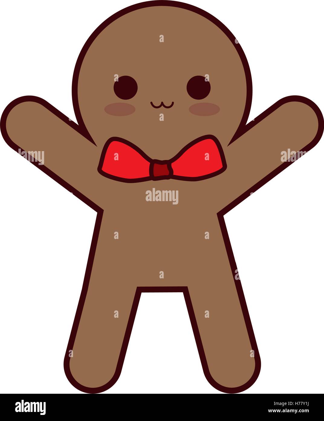 ginger bell cookie character icon vector illustration design Stock Vector Image & Art - Alamy