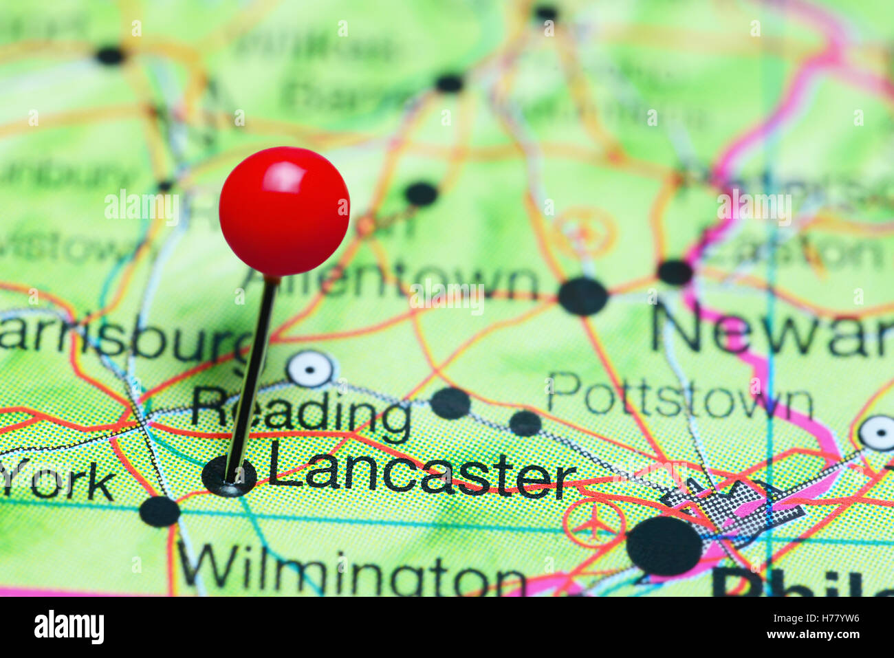 Map of lancaster hi-res stock photography and images - Alamy