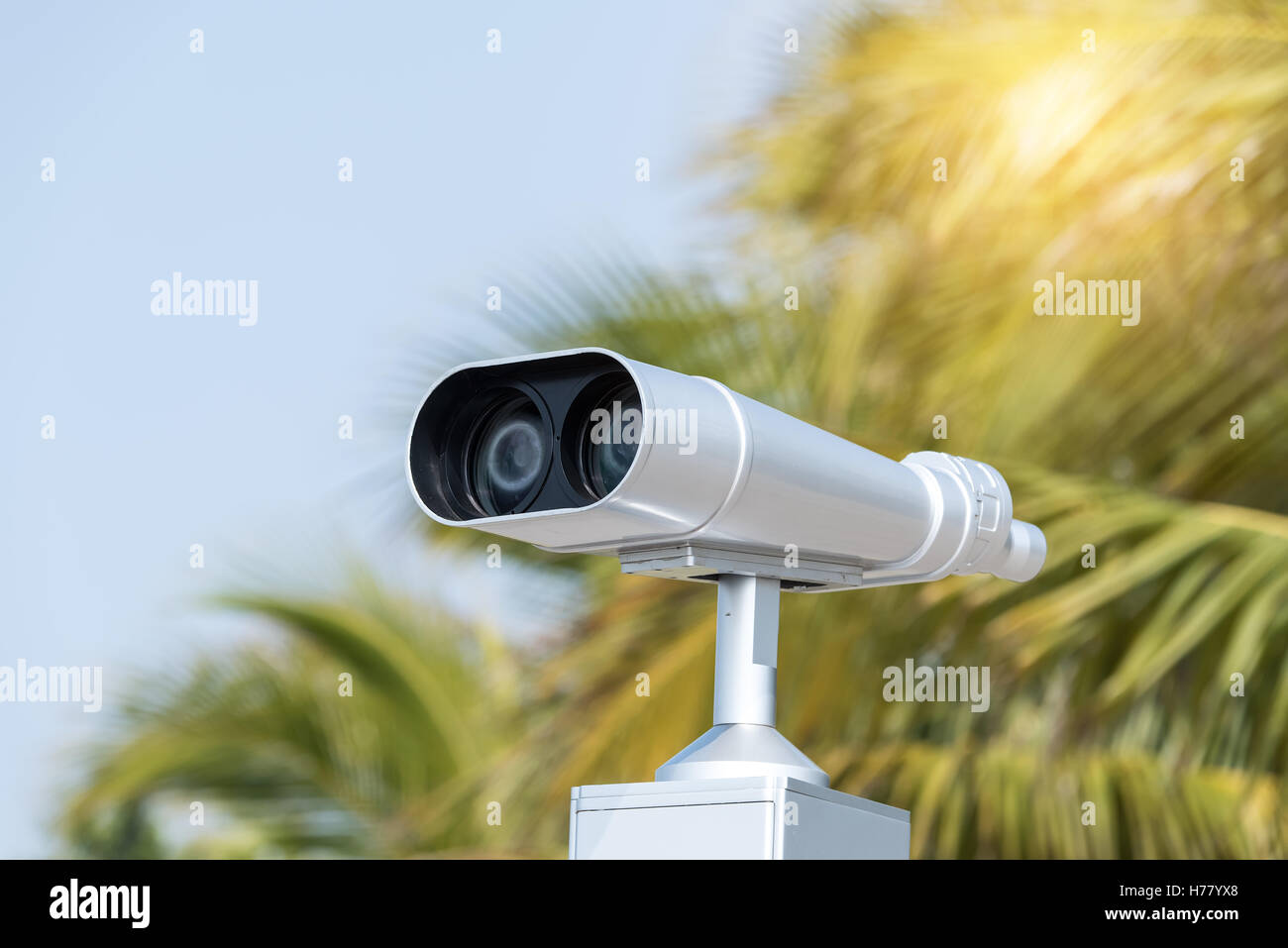 Telescope for looking the birds and other animals Stock Photo - Alamy
