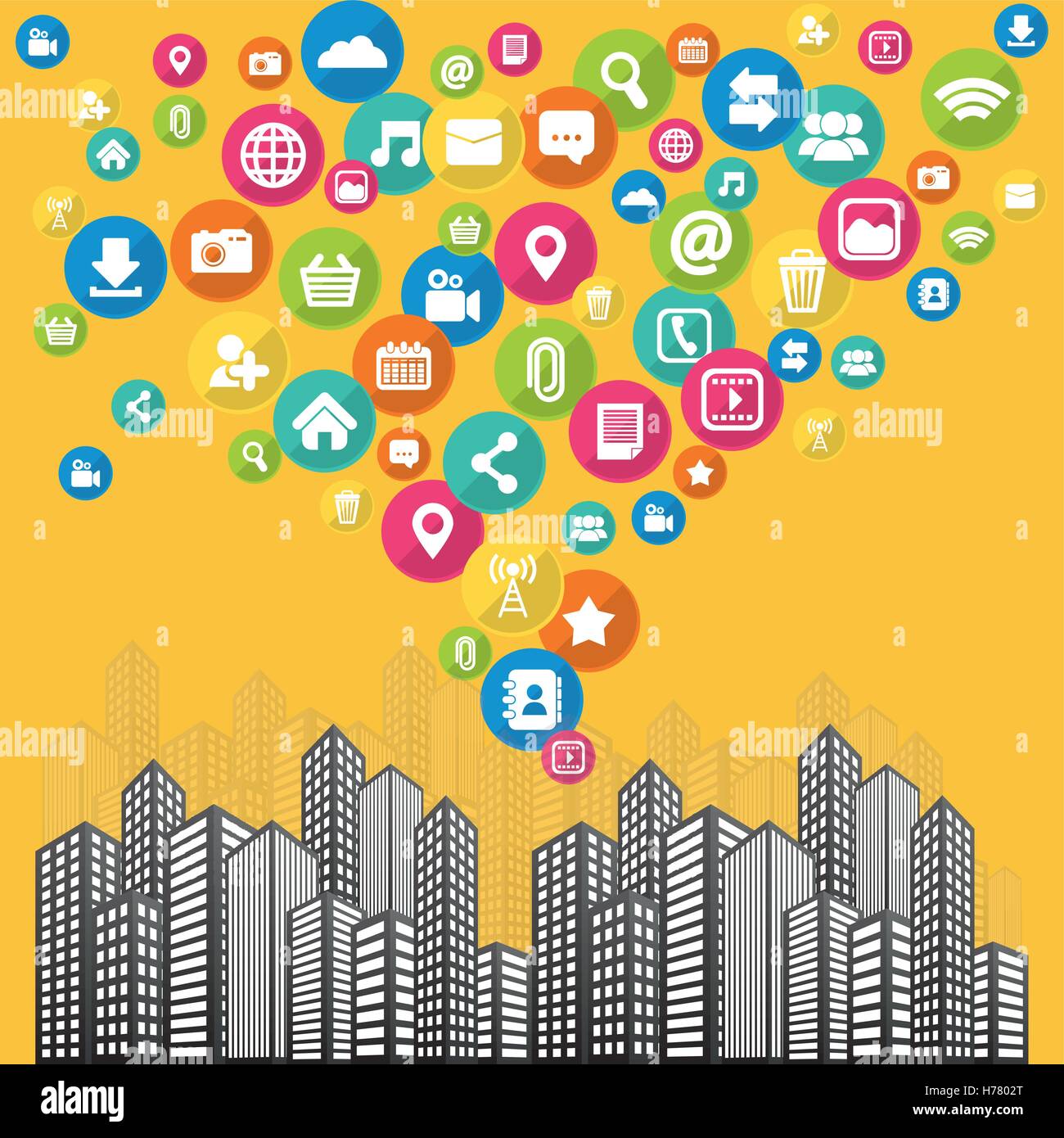 Social media networking icon vector illustration graphic design Stock ...