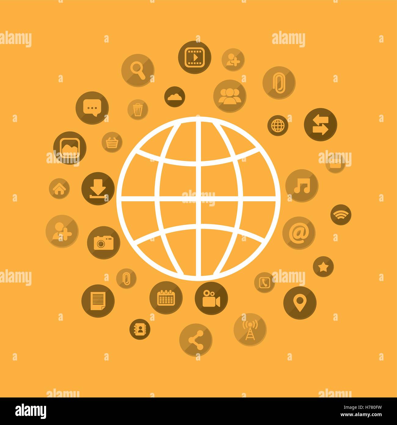Social media networking icon vector illustration graphic design Stock ...