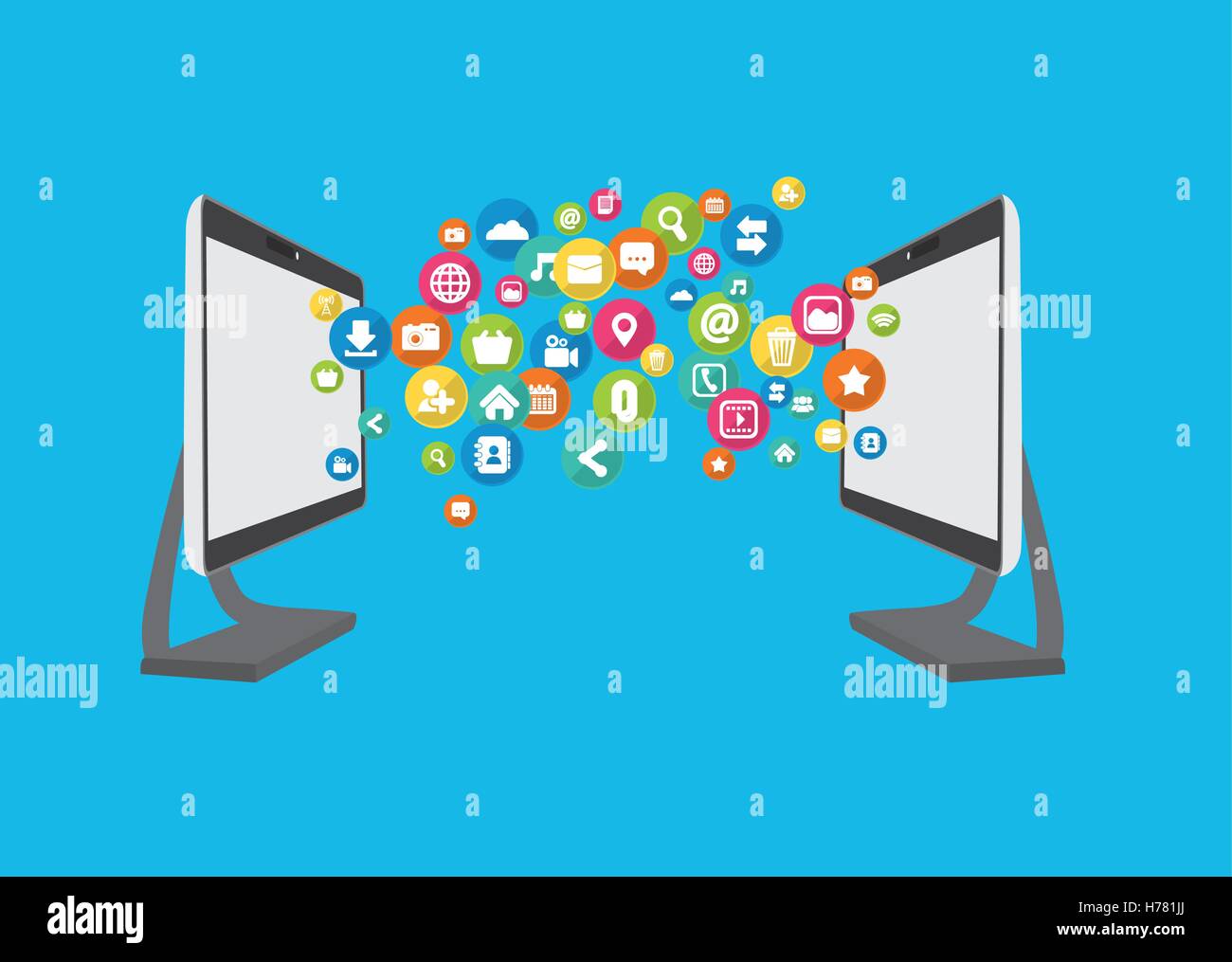 Social media networking icon vector illustration graphic design icon ...