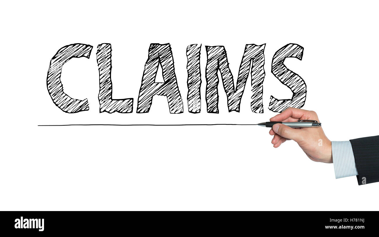 claims written by hand, hand writing on transparent board, photo Stock ...