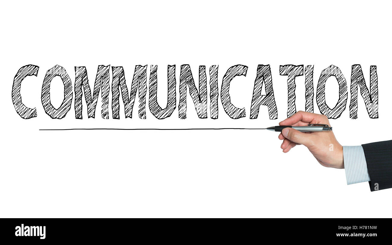 communication written by hand, hand writing on transparent board, photo ...