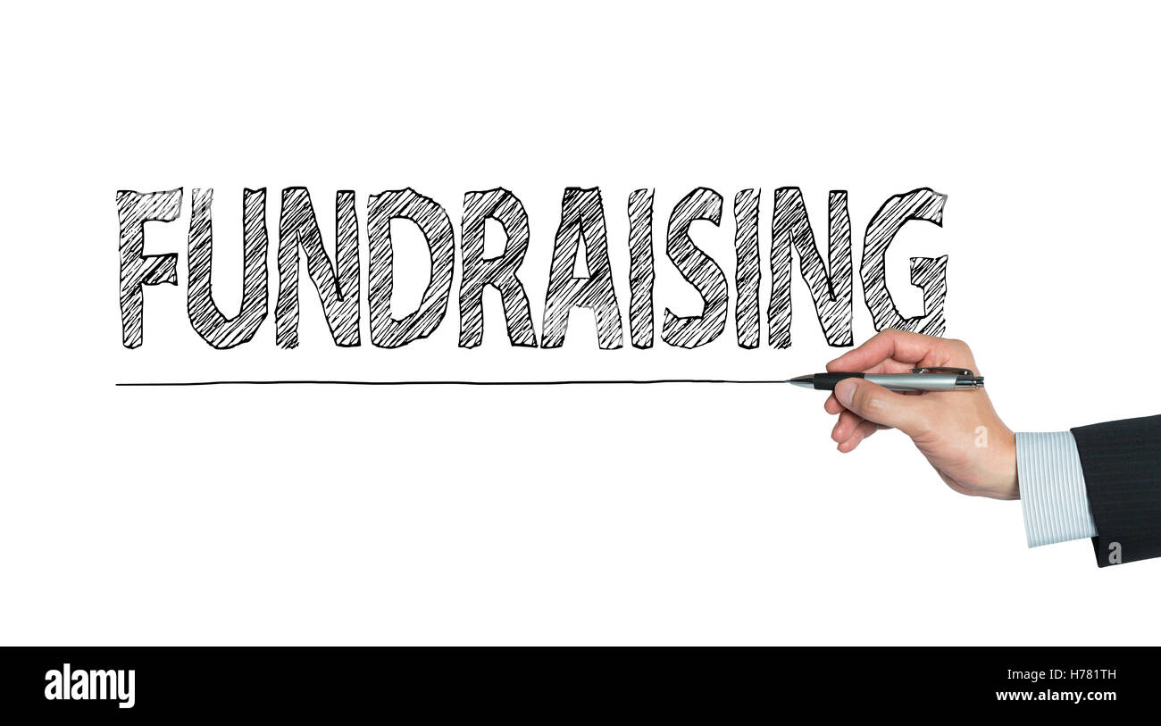 fundraising written by hand, hand writing on transparent board, photo ...