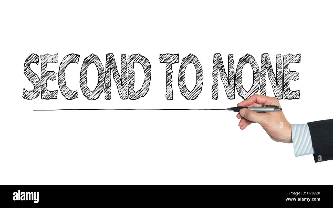 secon to none written by hand, hand writing on transparent board, photo ...