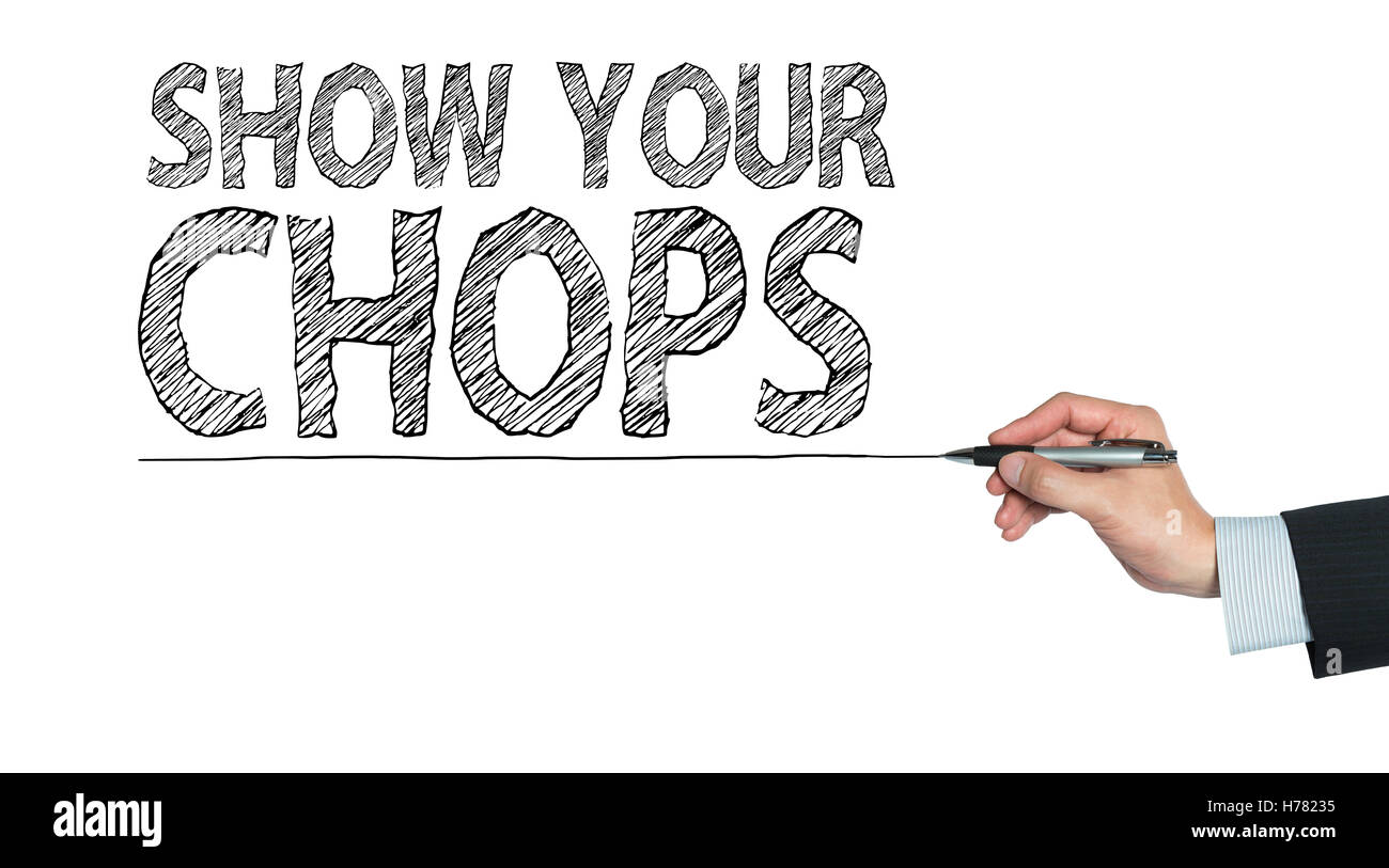 show your chops written by hand, hand writing on transparent board ...