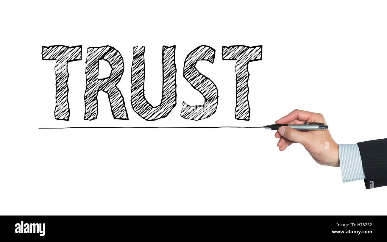 trust written by hand, hand writing on transparent board, photo Stock ...