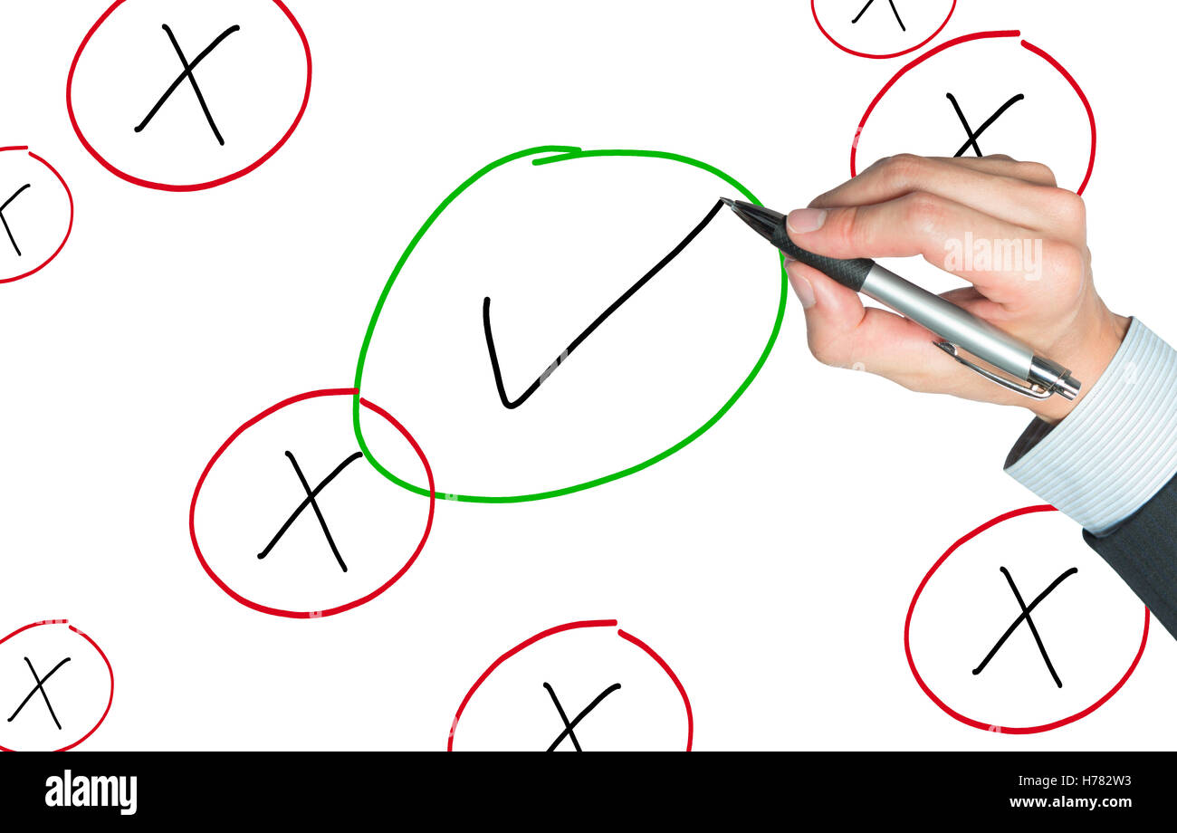 one good idea coming out from several unuseful ideas Stock Photo - Alamy