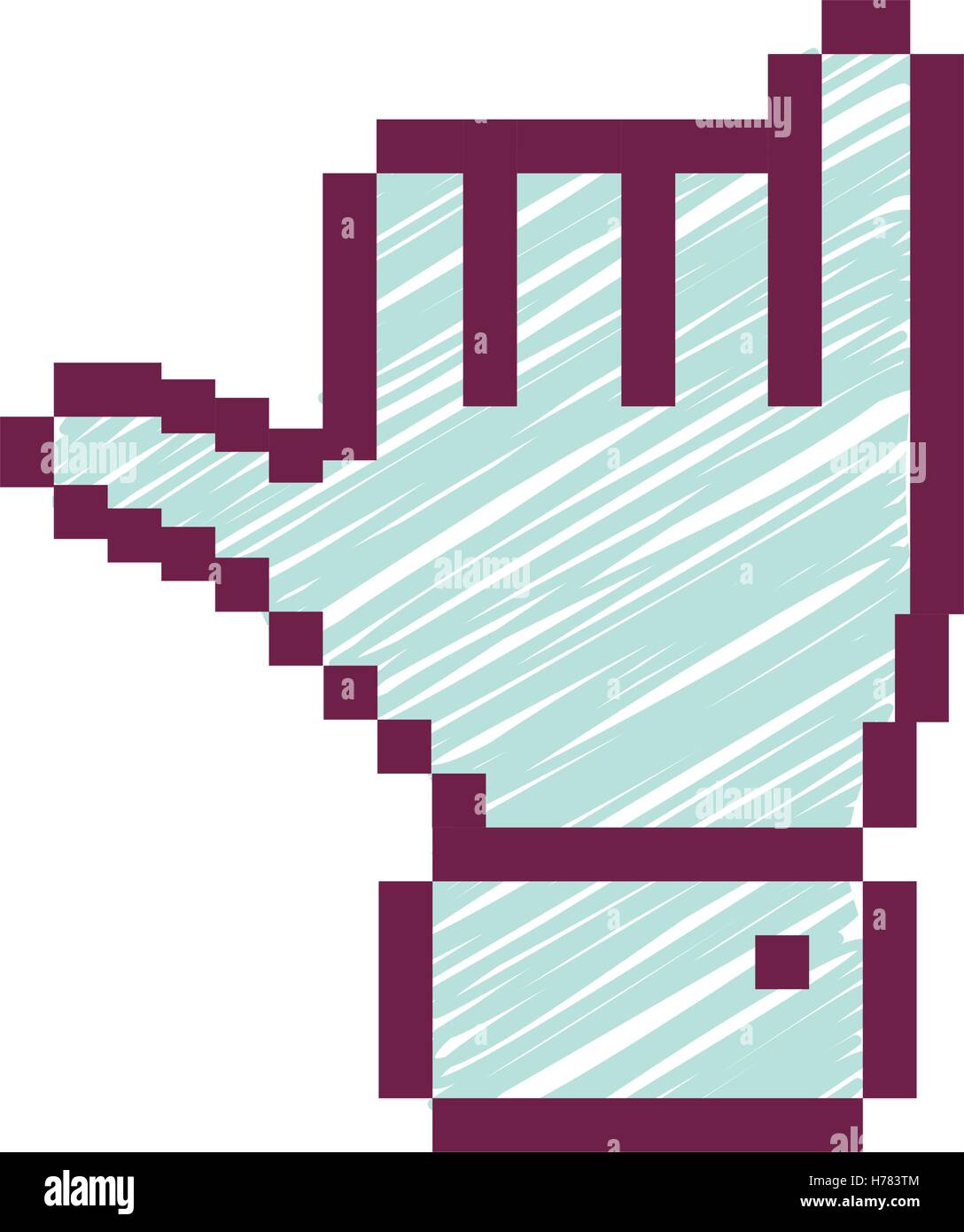 Cursor concept hand shape icon over white background. draw design ...