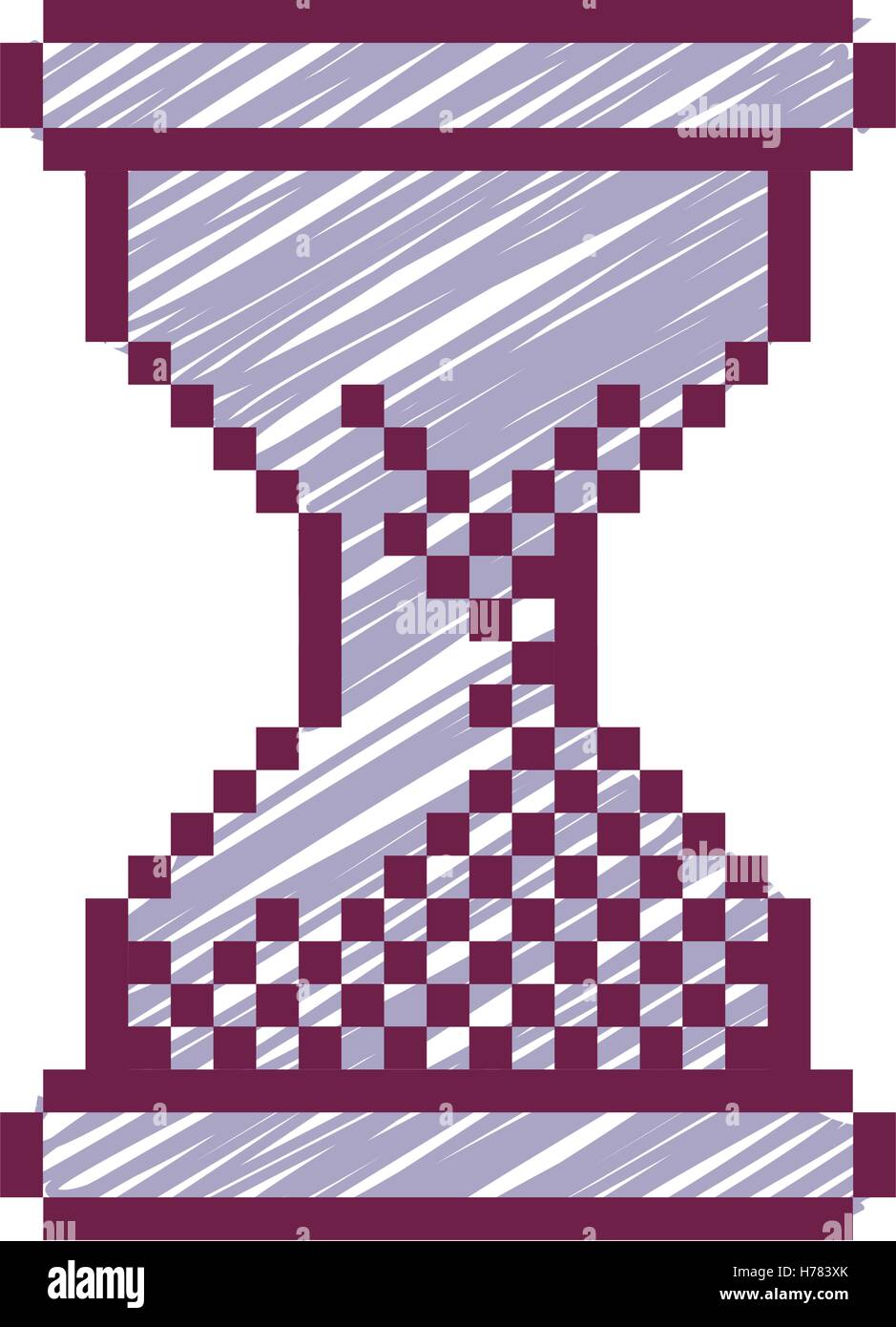 hourglass computer cursor icon over white background. vector ...