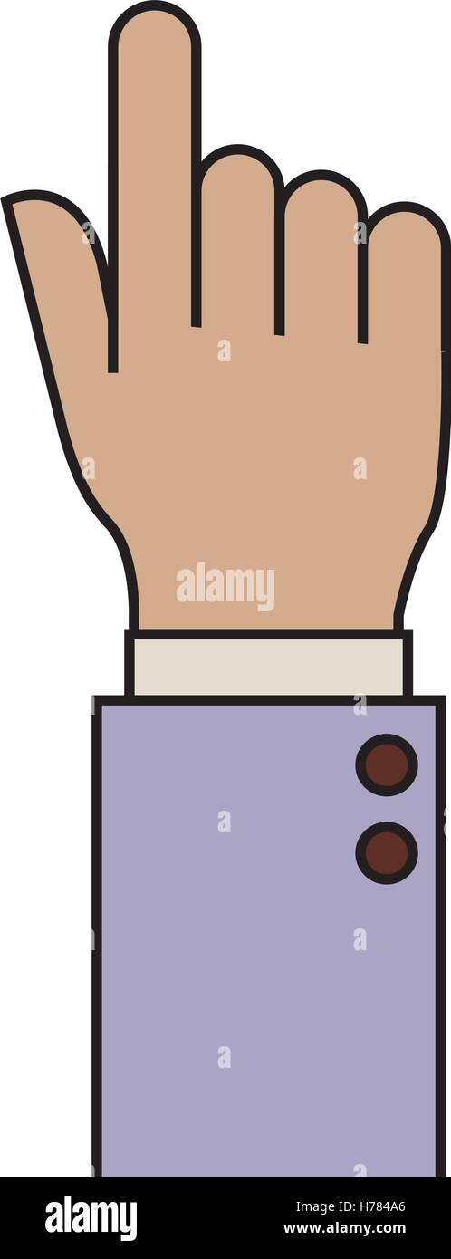 human arm and hand making a expression over white background. vector ...