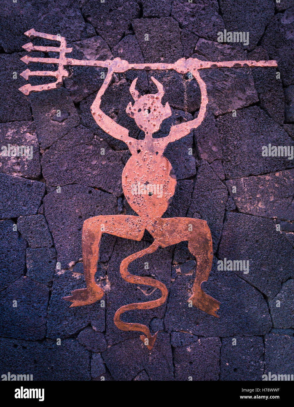 National Park Fire Devil emblem/logo, Timanfaya National Park ...