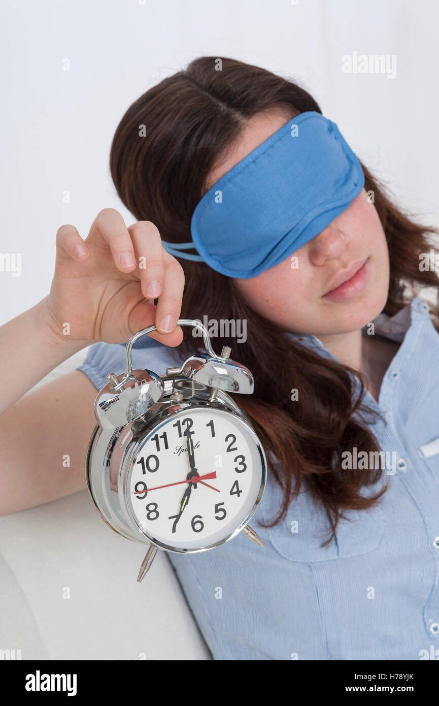 ADOLESCENT WAKING UP Stock Photo - Alamy