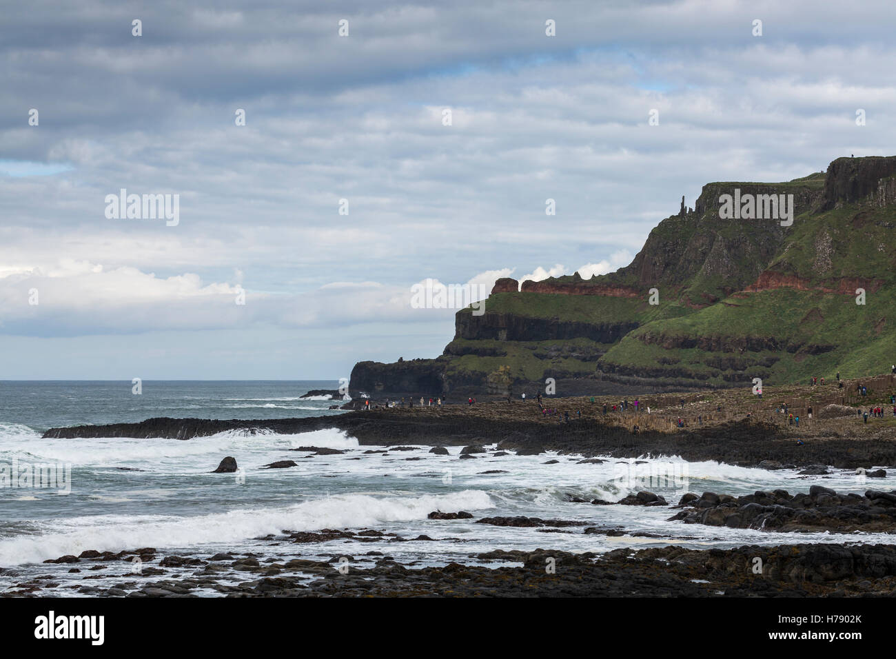 Giants Causeway on the north Antrim coast in Ulster, Ireland Stock ...