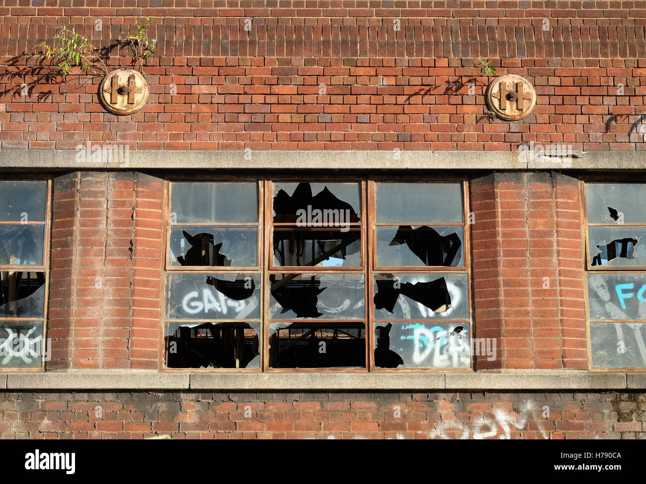 broken factory window Stock Photo - Alamy