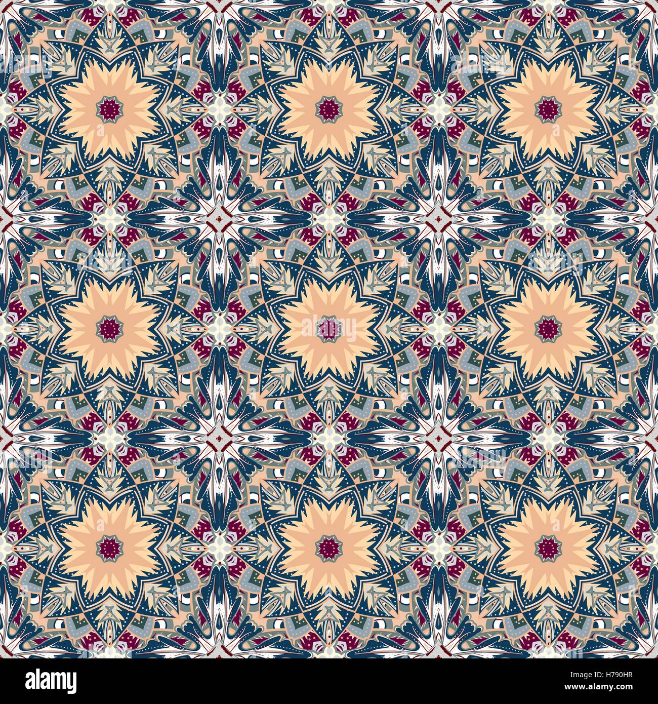 Seamless Damask Background Pattern Design and Wallpaper Made of Turkish ...