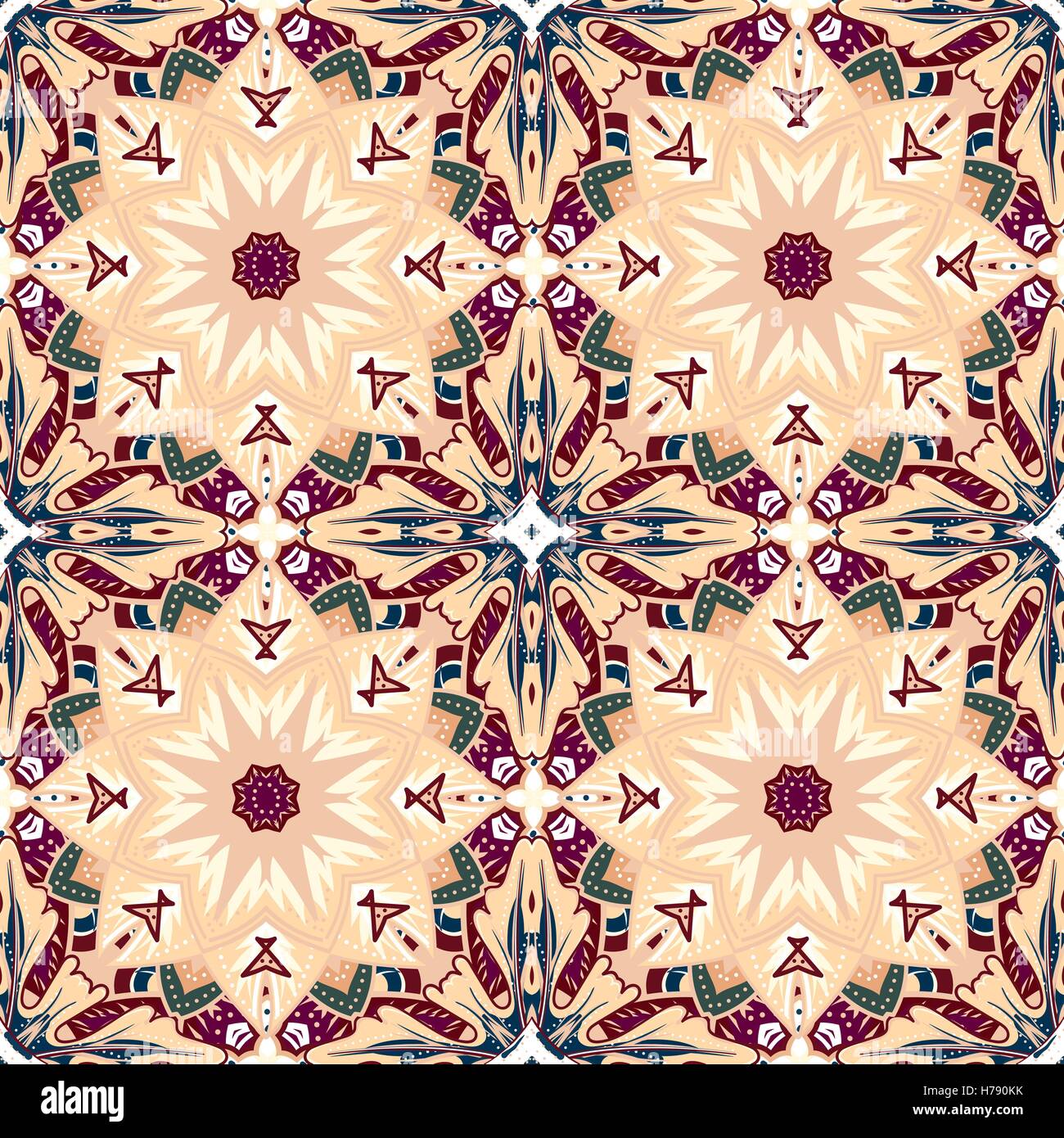 Seamless Damask Background Pattern Design and Wallpaper Made of Turkish ...