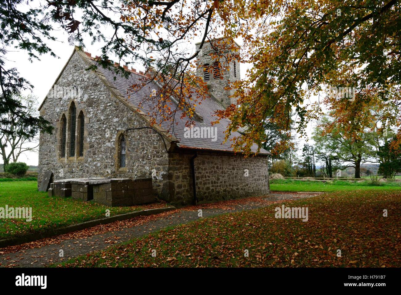 Ancient Church of St Womar Minwear Martletwy Pembrokeshire Wales Stock ...