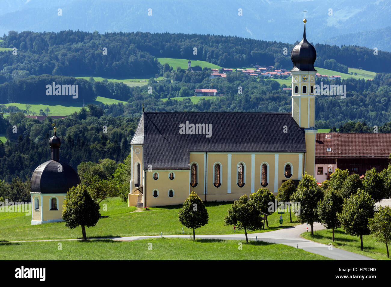 Church of St. Marinus and Anian (Wallfahrtskirche) at Wilparting in ...