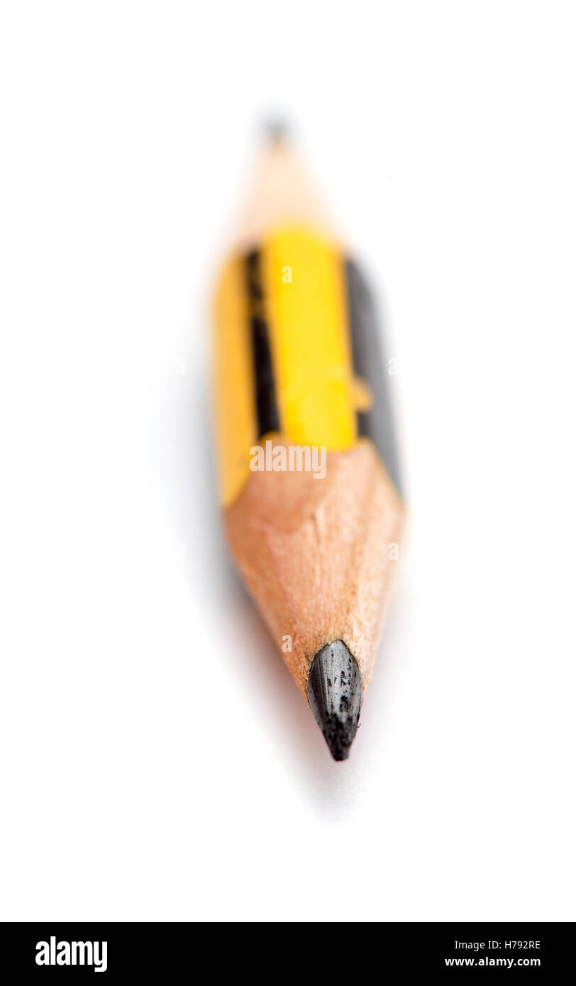 very short pencil sharpened on both ends isolated on white Stock Photo ...