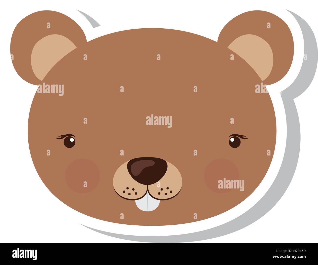 Little animal concept about cute beaver design, vector illustration ...