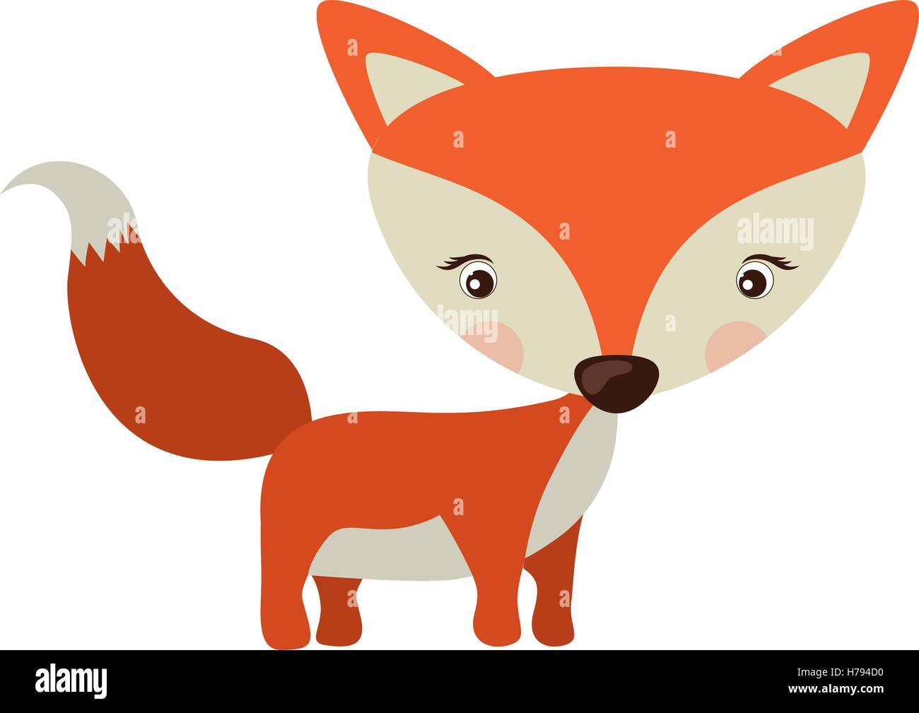 Little animal concept about cute fox design. vector illustration Stock ...