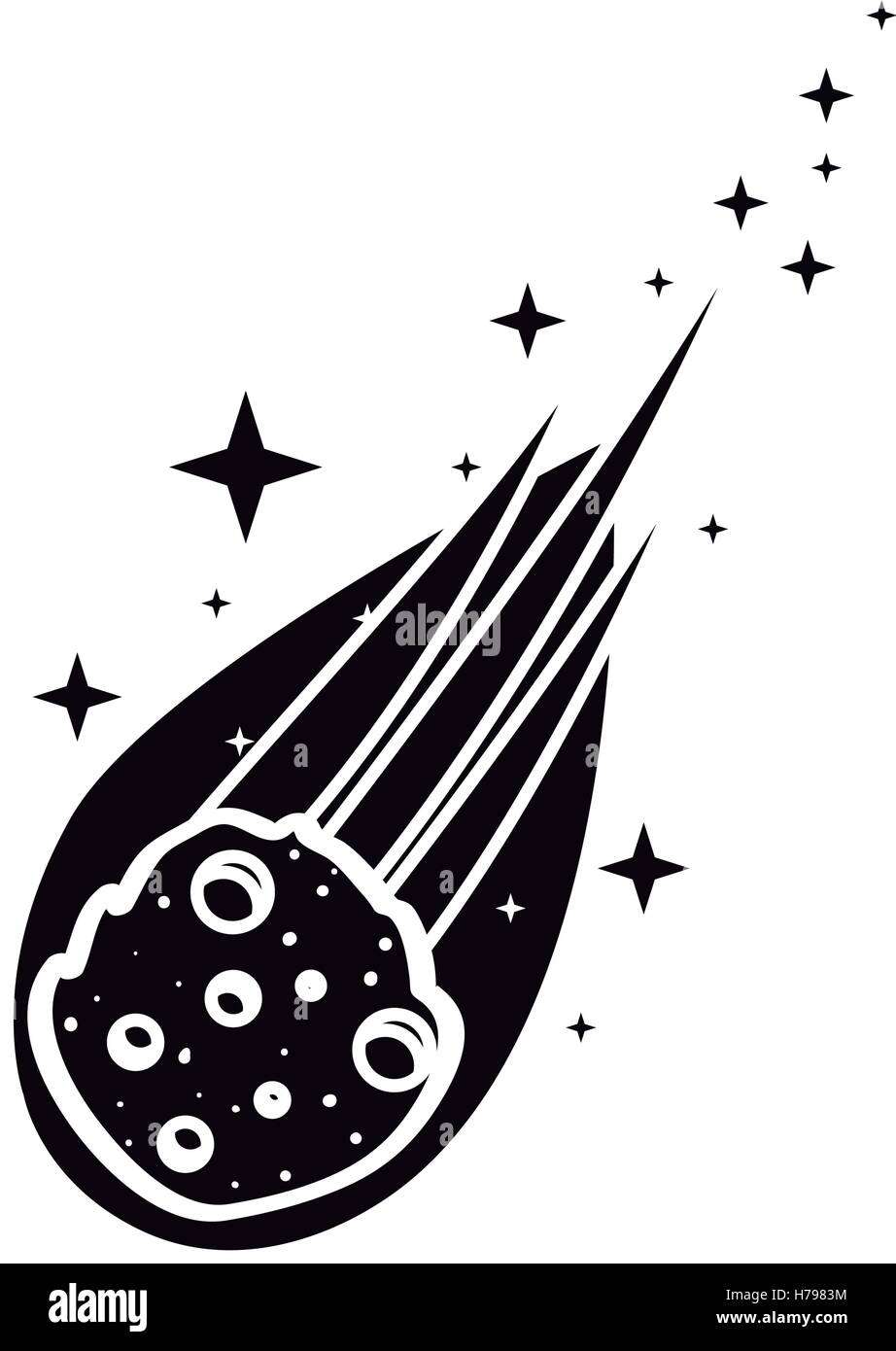 flame meteorite icon over white background. vector illustration Stock ...