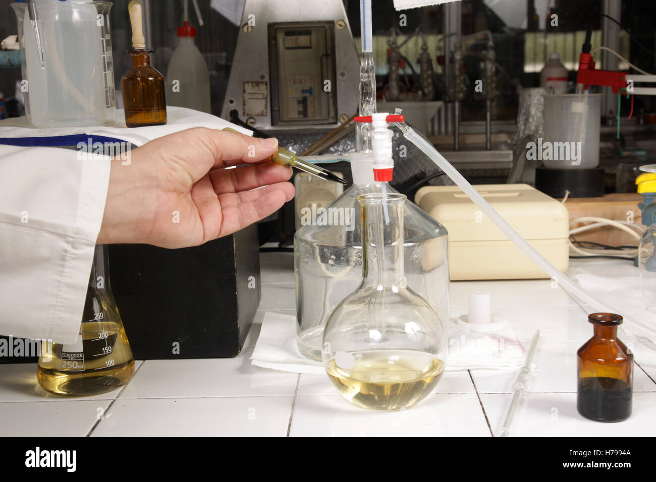 biologist at work in a laboratory Stock Photo - Alamy