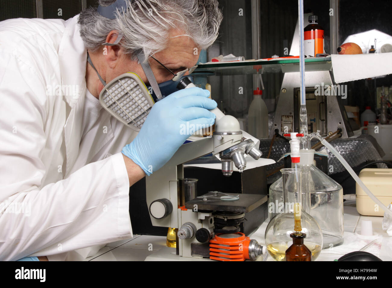 biologist at work in a laboratory Stock Photo - Alamy