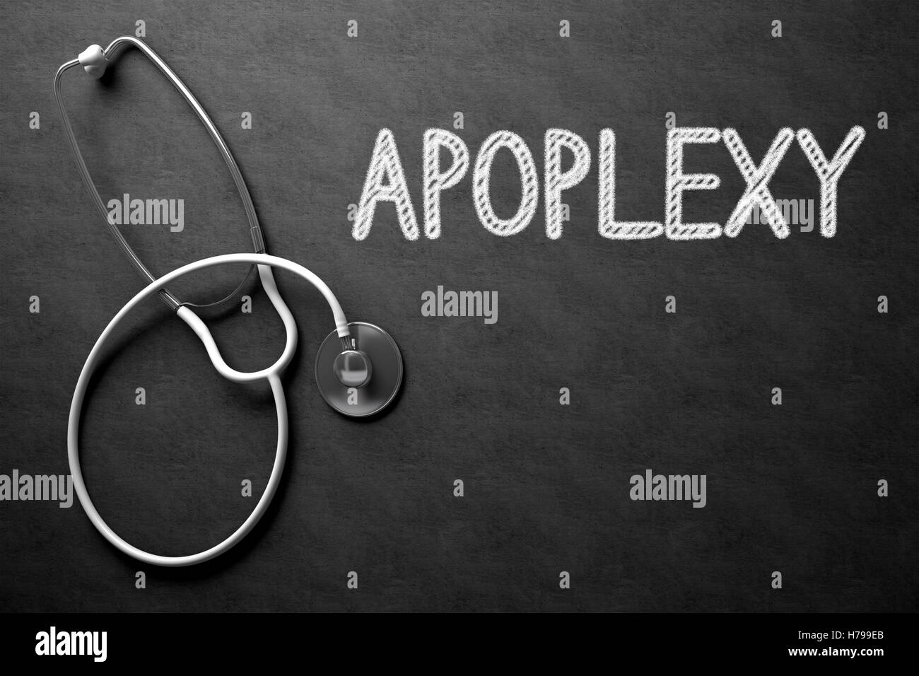 Chalkboard with Apoplexy. 3D Illustration Stock Photo - Alamy