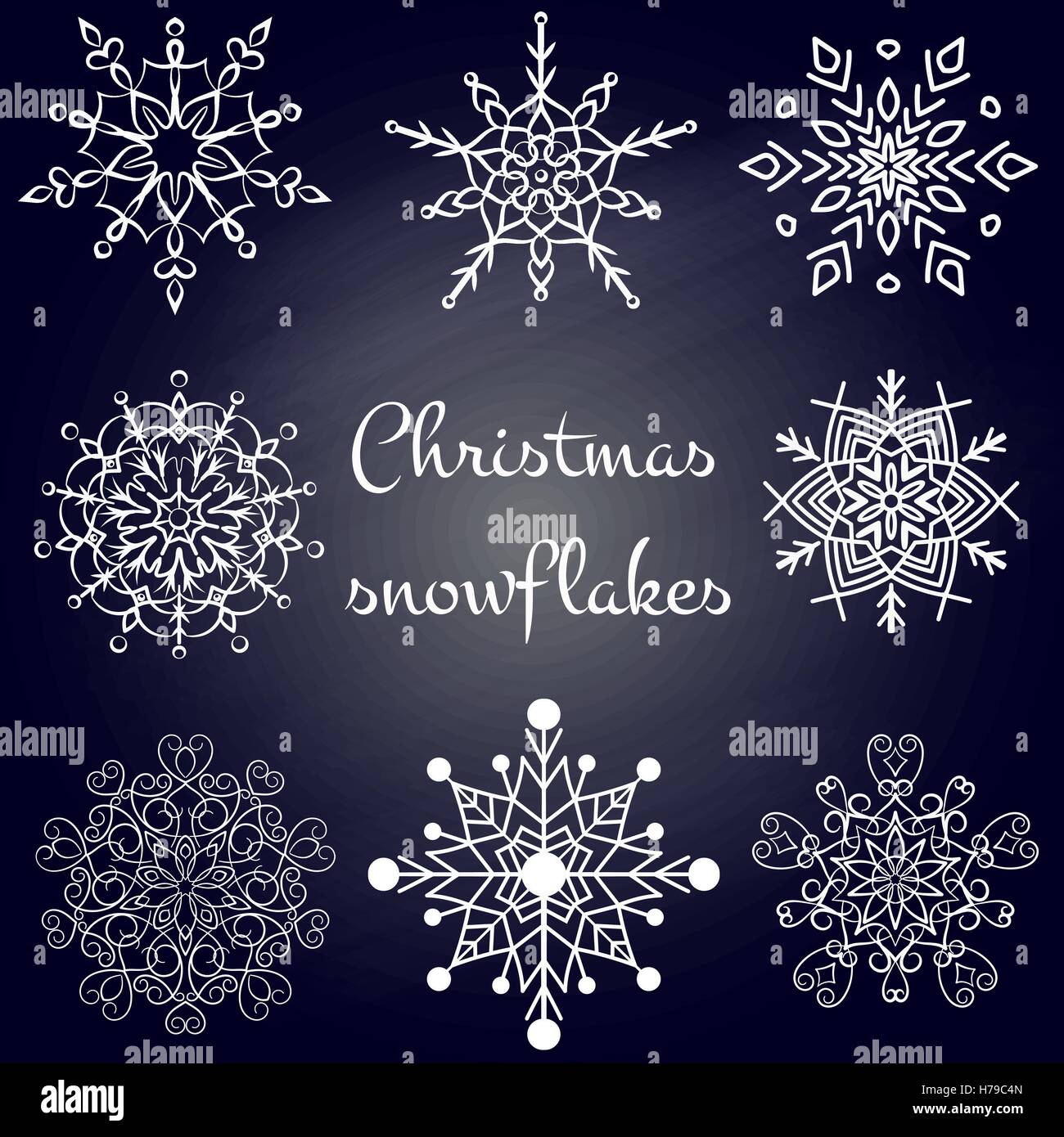 Snowflakes clip art hi-res stock photography and images - Alamy